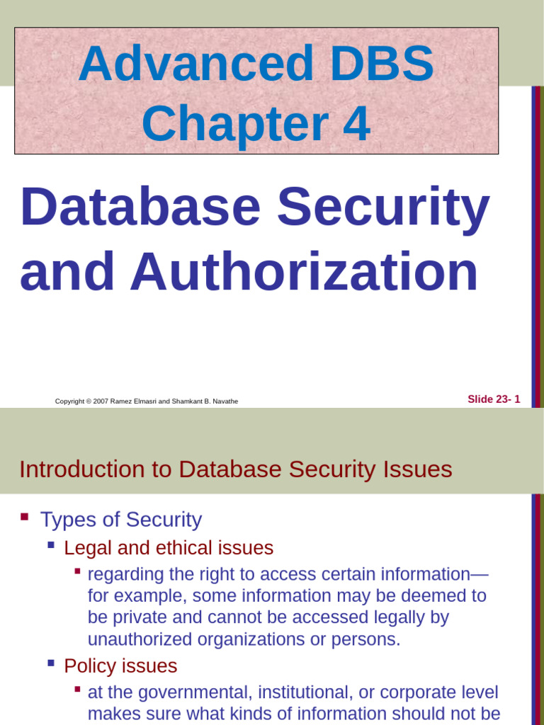 ADBMS-4.pptx | PDF | Key (Cryptography) | Public Key Cryptography