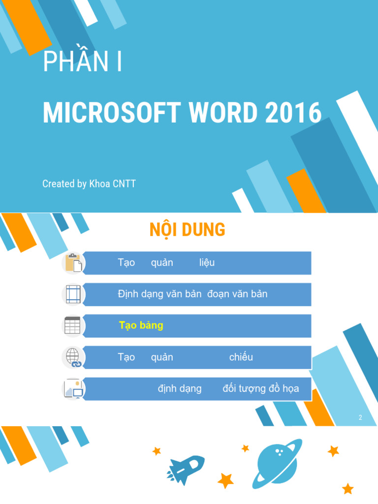 Slide MOS Word2016 Bai03 | PDF