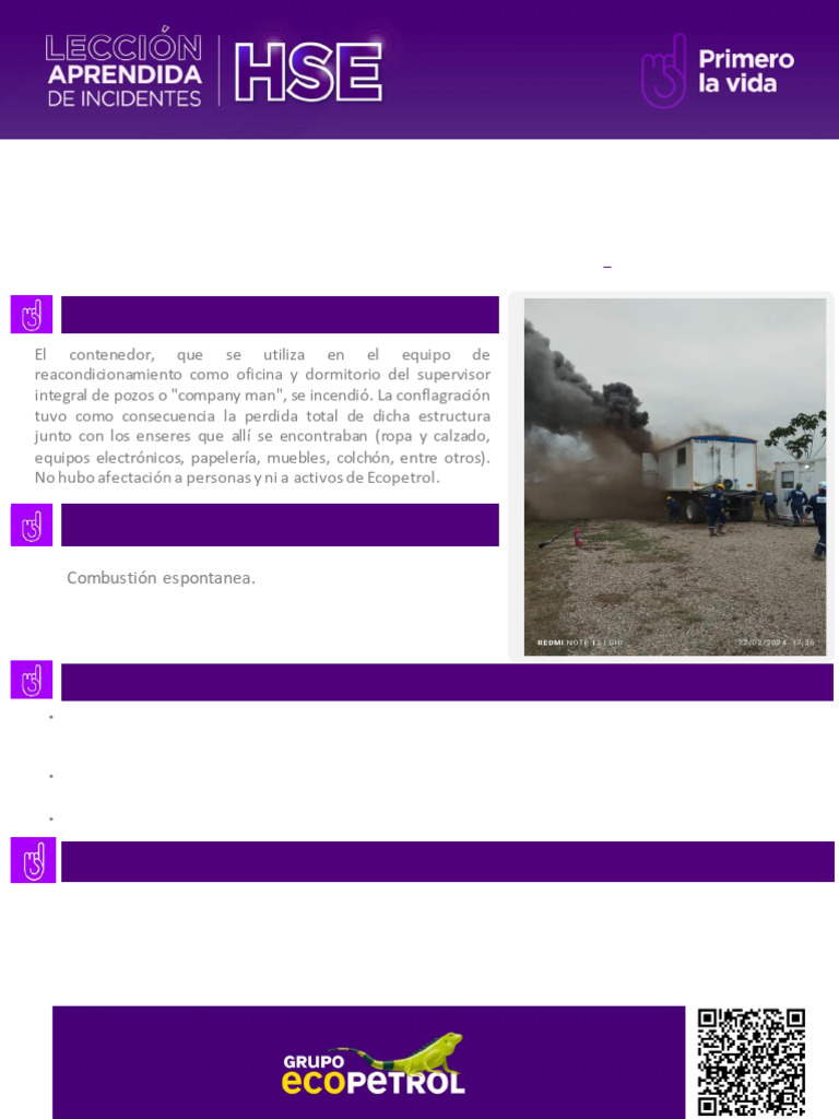 Lecciones del Incendio en Campamento | PDF