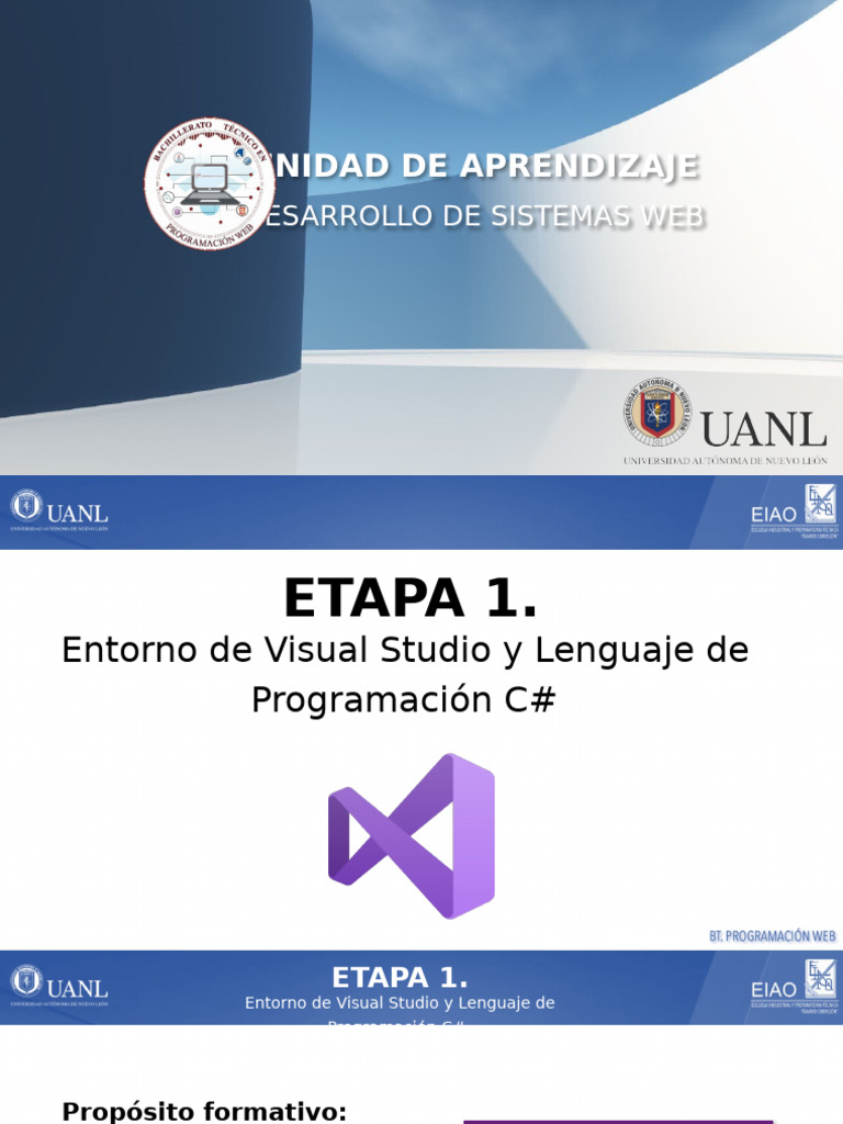 Etapa 1 DSW | PDF | C Sharp (lenguaje de programación) | Entorno de desarrollo integrado
