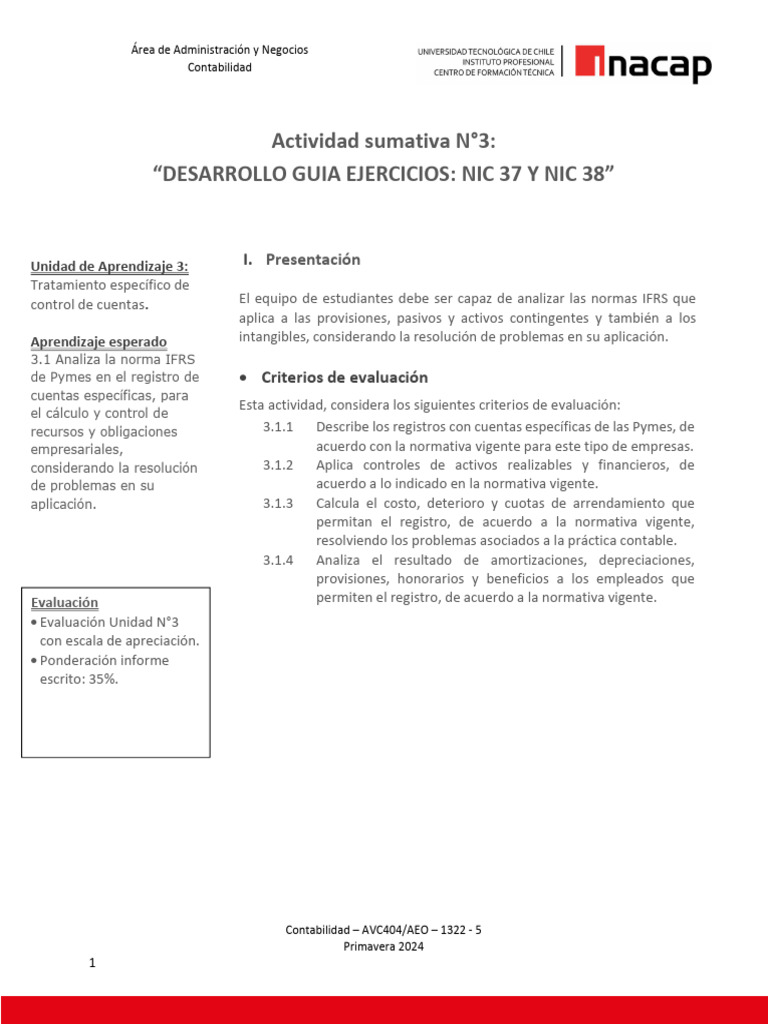 Evaluación N°3 - Guia Evaluada | PDF | Contabilidad | normas internacionales de INFORMACION ...