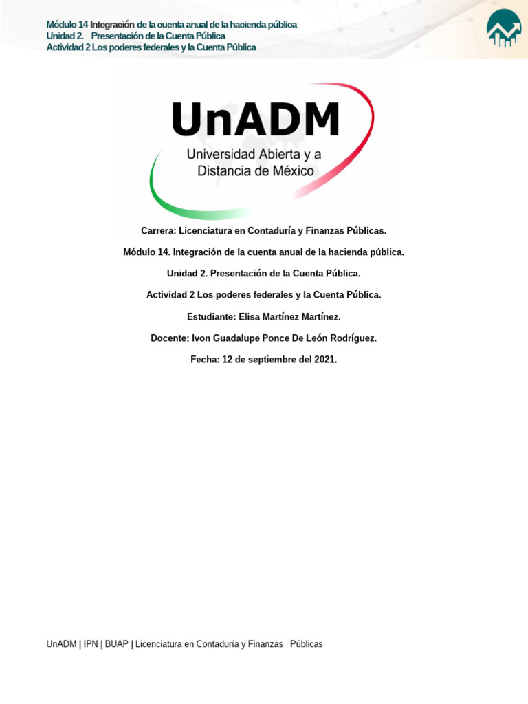 M14_U2_A2_MARTINEZME | PDF | Presupuesto | Contabilidad