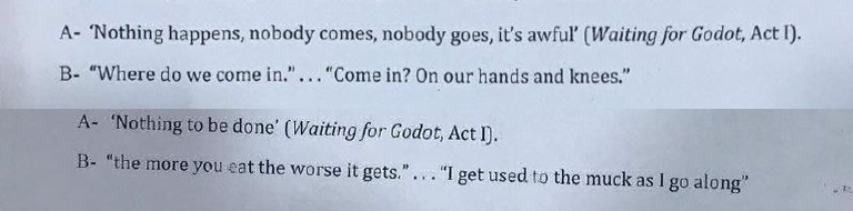 Waiting For Godot, Questions | PDF
