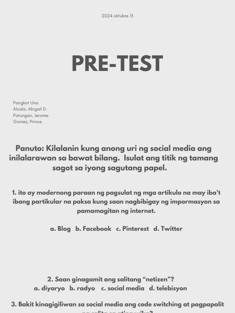 Pangkat-Una-Sosyal-Mediya 20241014 215407 0000 | PDF