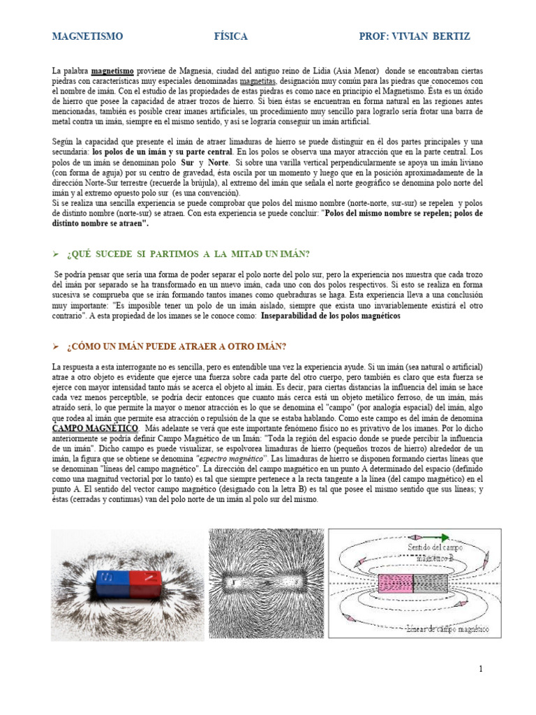 Magnetismo: Tipos y Propiedades de Imanes | PDF | Imán | Campo magnético