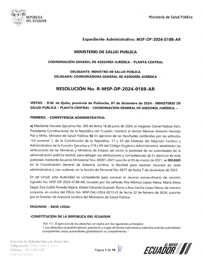 Resolución No. R-MSP-2024-0188-AR | PDF