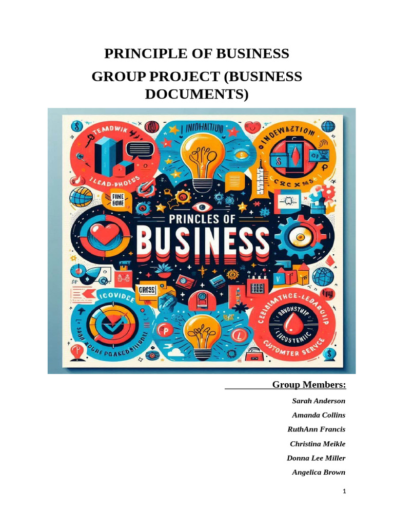 Principle of Business Group Portfolio | PDF | Payments | Cheque