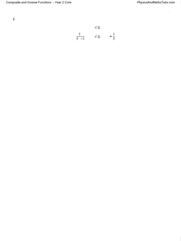 Composite a Inverse Functions QP | PDF | Mathematical Analysis | Mathematics