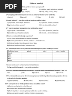 Slovesá - Tematický Test | PDF