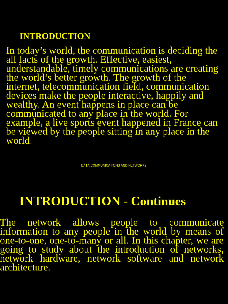 WEEK 1-INTRO TO DATA COM | PDF | Duplex (Telecommunications) | Computer Network