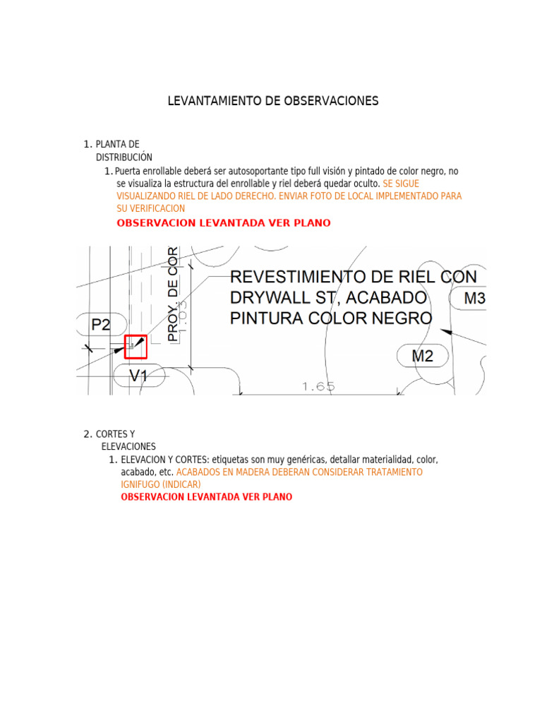 Levantamiento de Observaciones | PDF