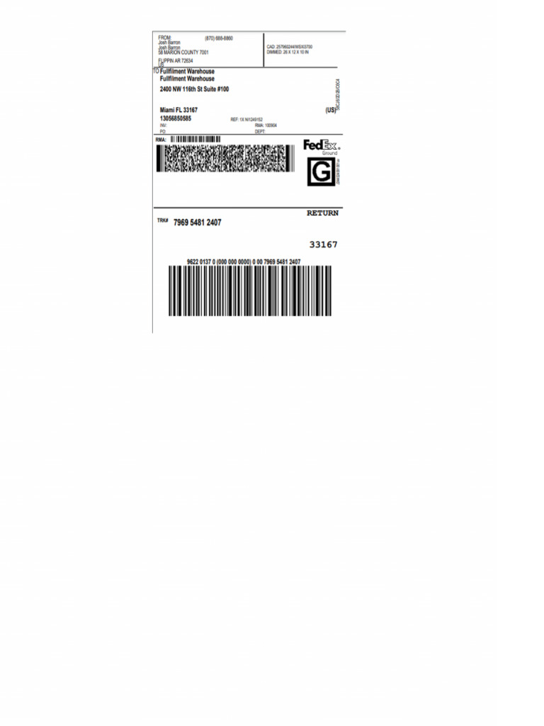 E Bay Return Shipping Label | PDF