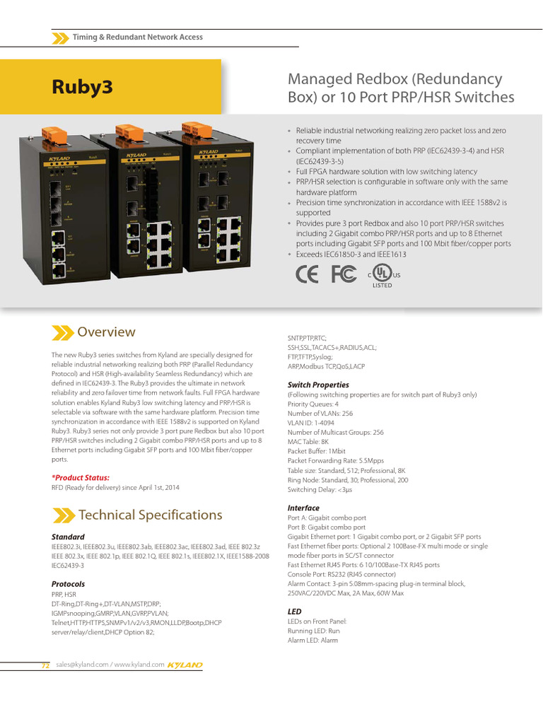 Ruby3 Datasheet | PDF | Computer Network | Network Architecture