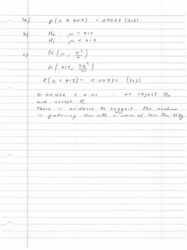 A Stats Mean Normal Hypothesis Testingans Pdf 5992