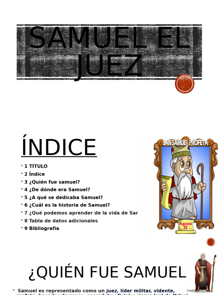 Samuel El Juez | PDF | Samuel | Profeta