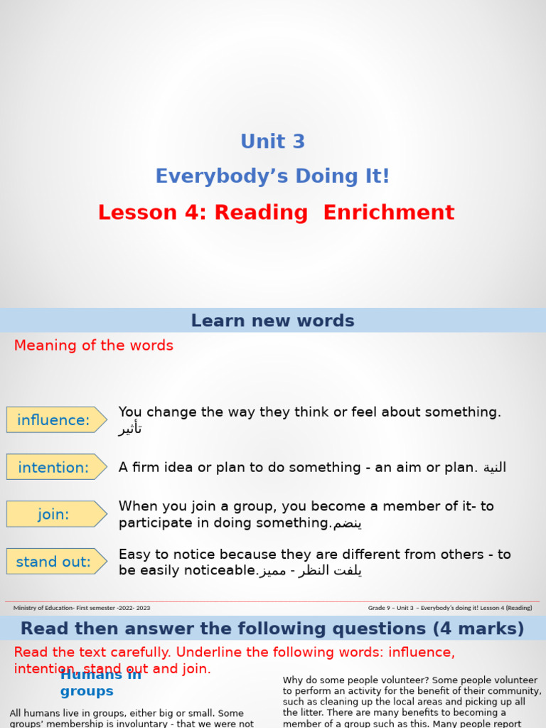 Reading Enrichment | PDF