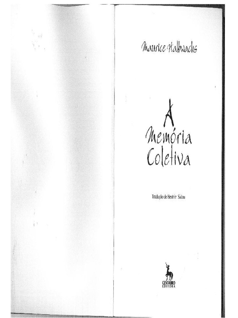 Halbwachs, Maurice - Memória Coletiva - Completo | PDF