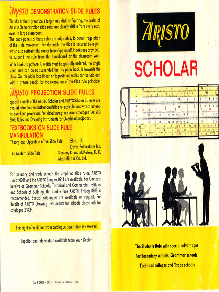 Aristo Scholar 0903E - Brochure | PDF