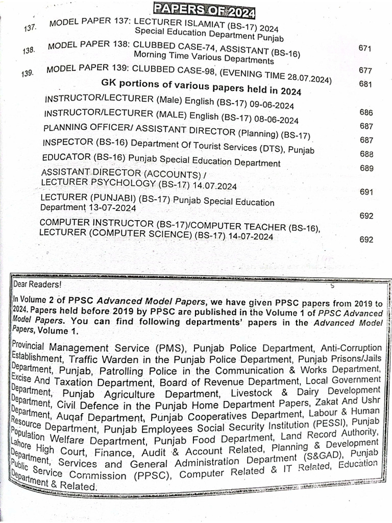 PPSC Past Papers 2024 PDF | PDF