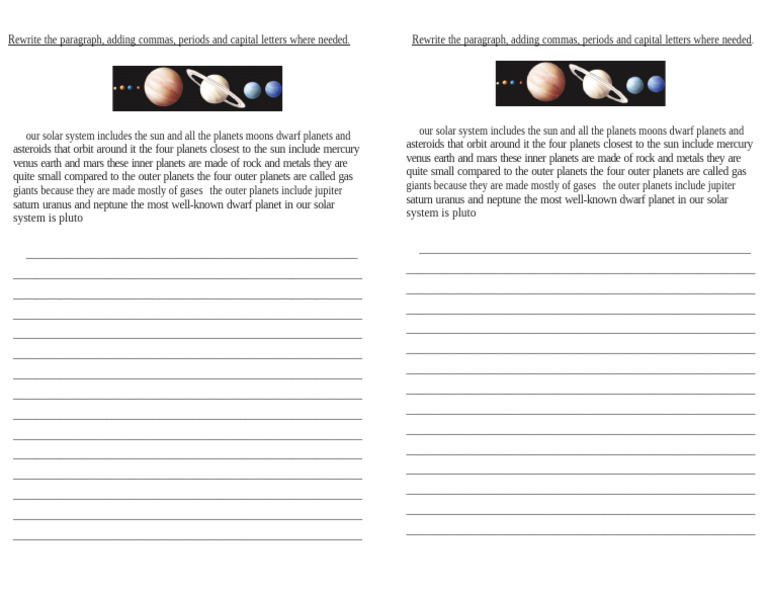 perfect punctuation | PDF | Planets | Solar System