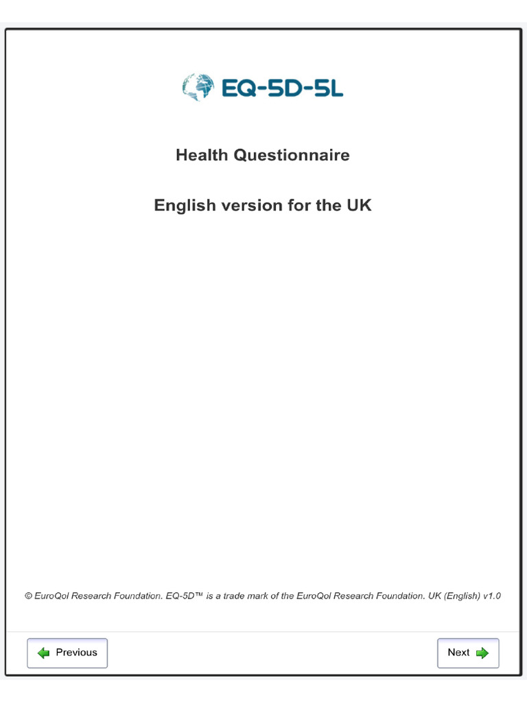 Effective - REPR - UK English EQ 5D 5L Digital Self Complete v1.0 | PDF