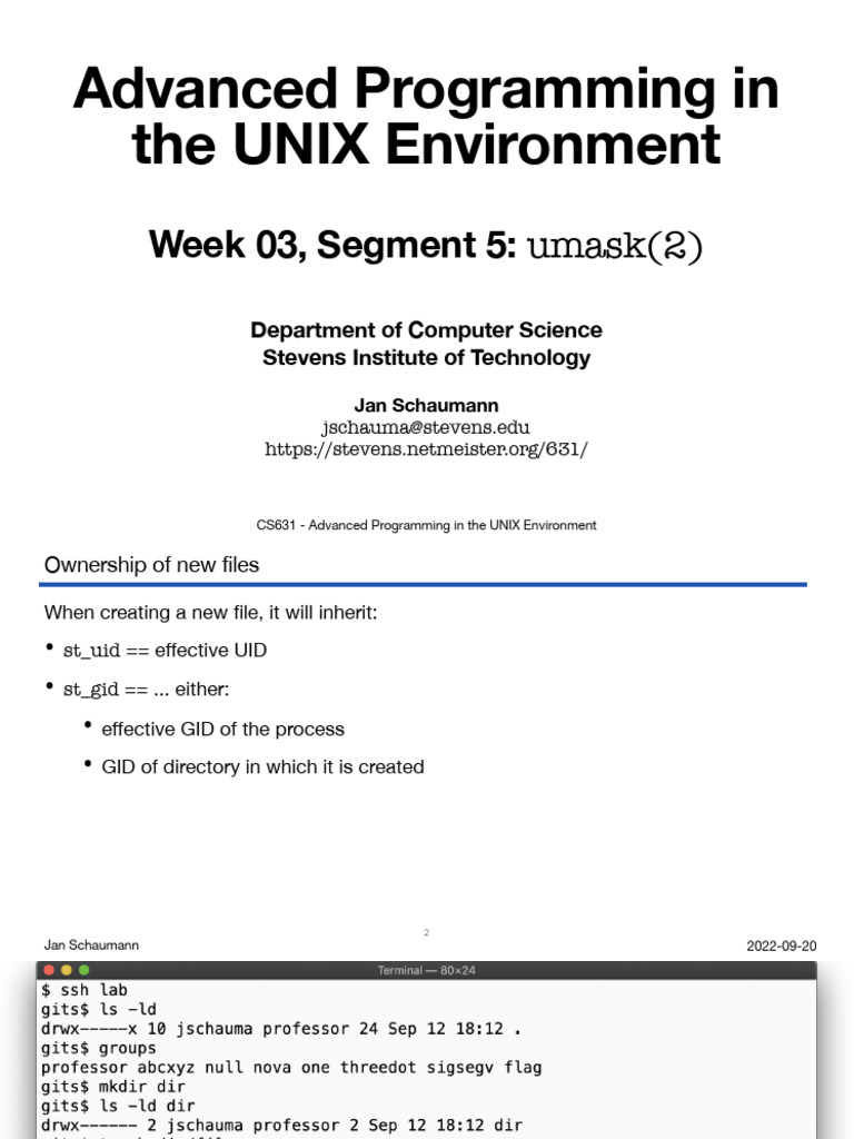 03-5-umask | PDF | Software | Unix Software