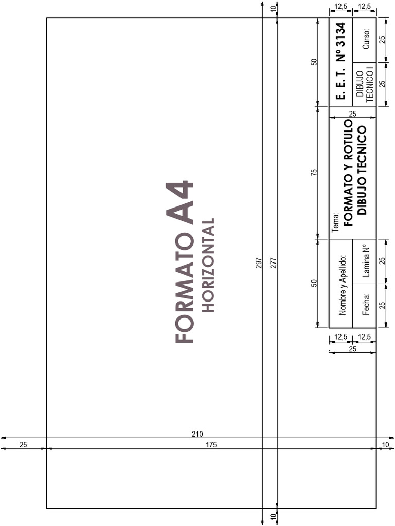 Formato A4 Horizontal | PDF