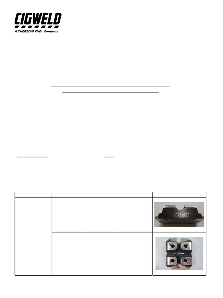 MOSFET and PCB Upgrade for Cigweld Machines | PDF | Printed Circuit ...