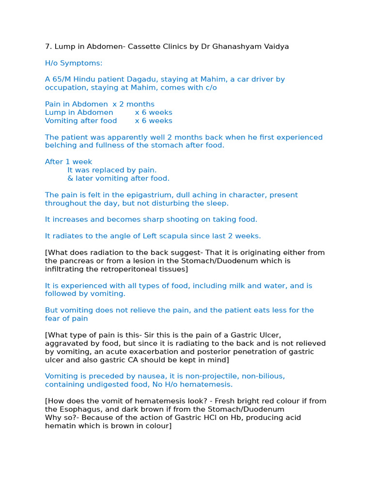 7. Lump Abdomen | PDF | Abdomen | Pulse
