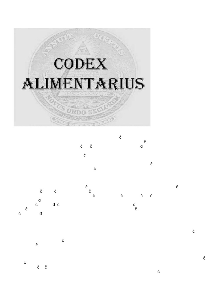 Codex Alimentarius | PDF