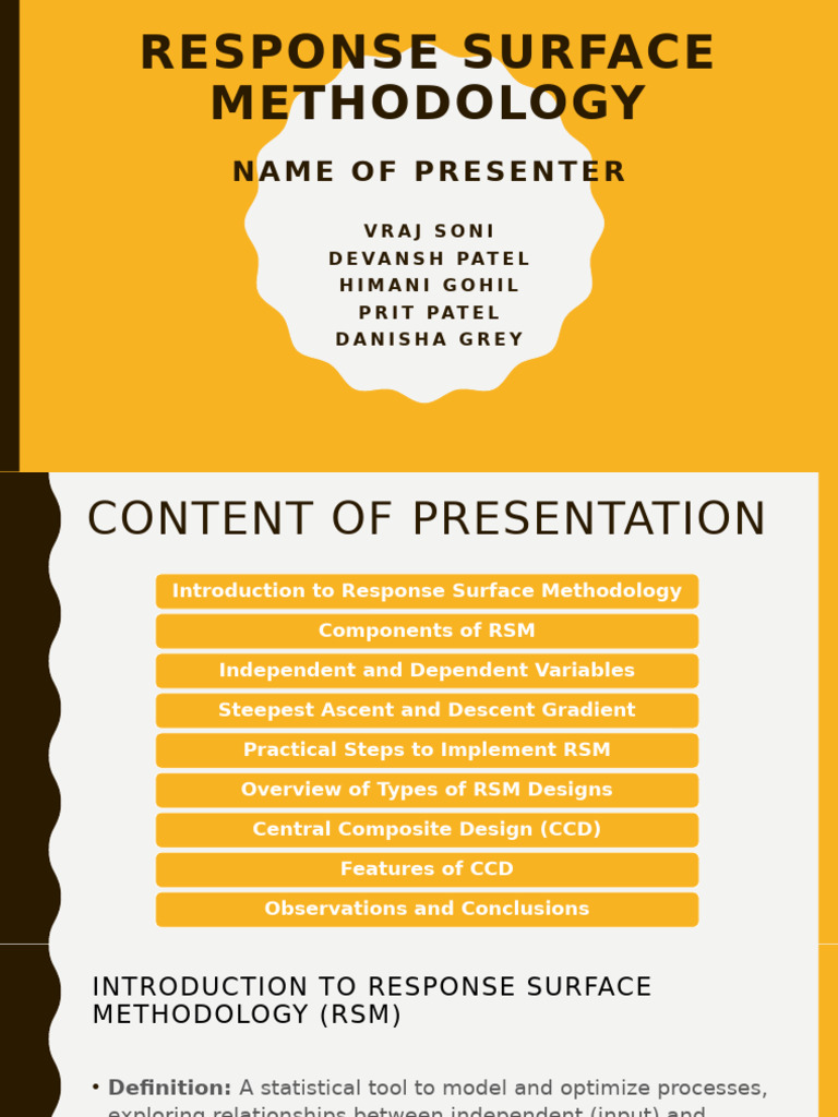 Reserch surface methodology | PDF | Dependent And Independent Variables | Mathematical Optimization