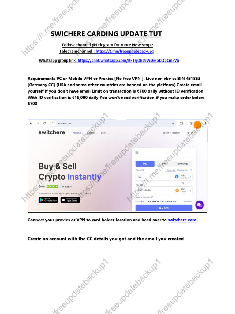 Swichere Carding Update Tut | PDF
