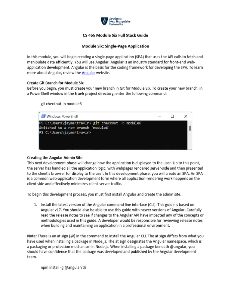 CS 465 Module Six Full Stack Guide | PDF | Bootstrap (Front End ...