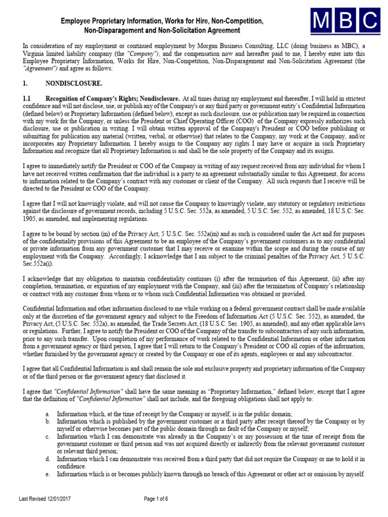 Victoria Barrow Non-Compete Agreement | PDF | Legal Remedy | Non ...