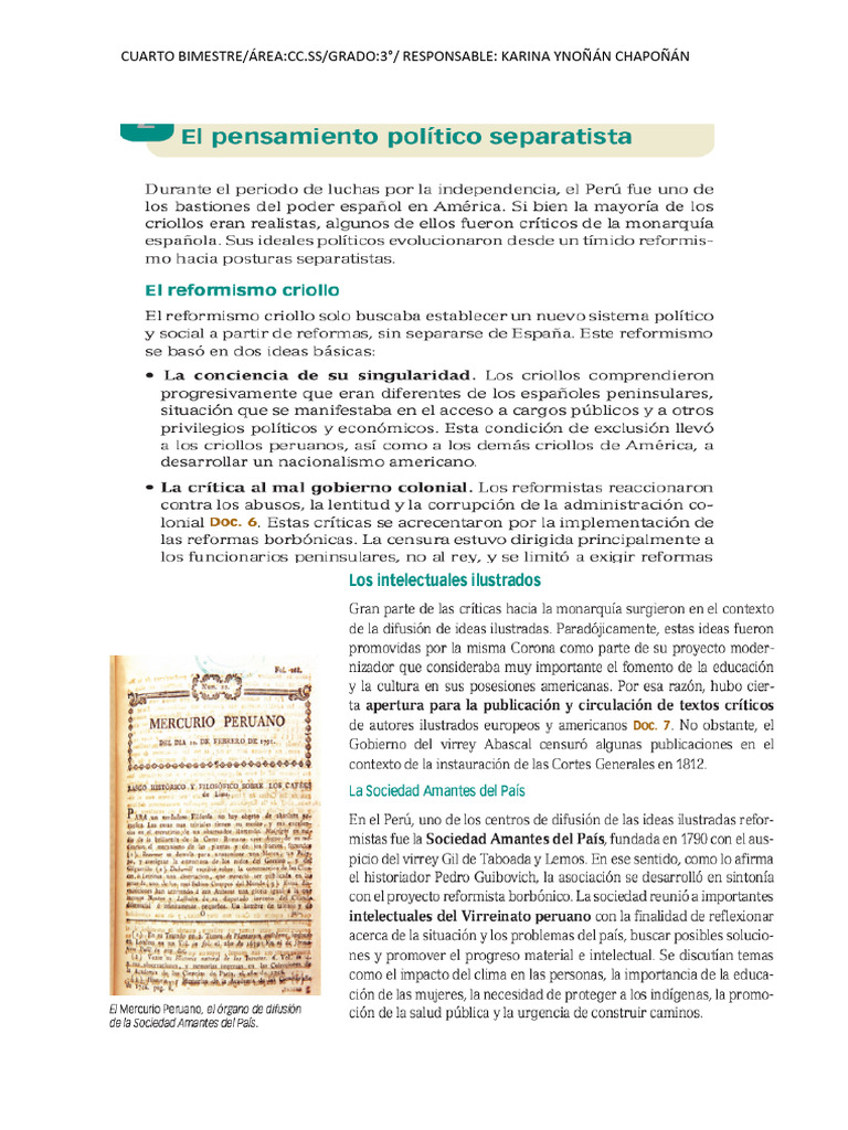 Pensamiento Político Separatista | PDF