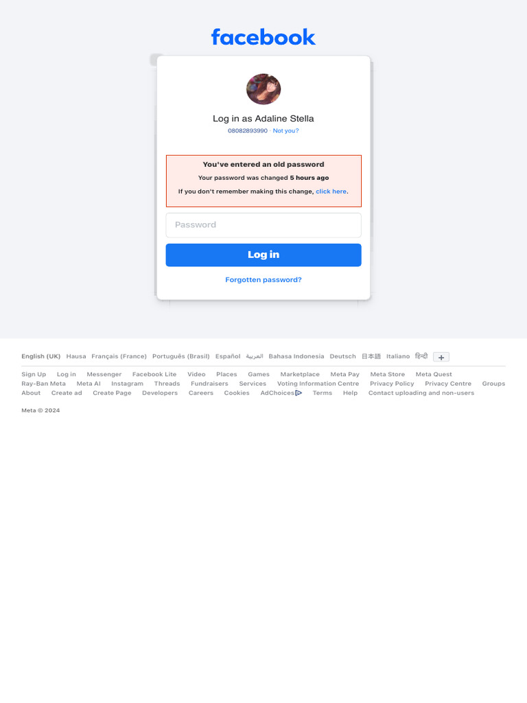 Log in To Facebook | PDF