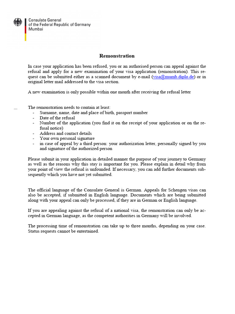 Infosheet Remonstration | PDF