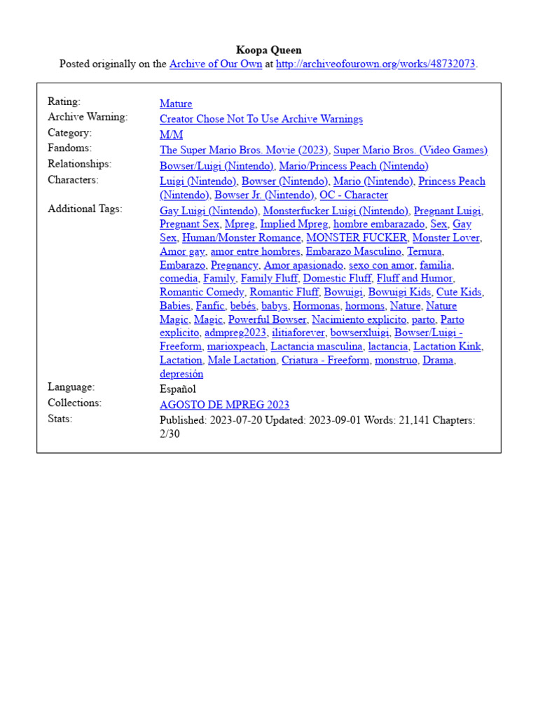 Koopa Queen | PDF | Mario | Sistema reproductivo