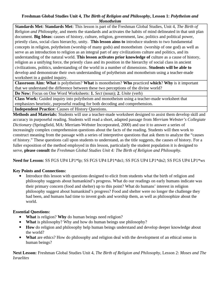 Polytheism vs. Monotheism in Religion | PDF | Polytheism | Monotheism