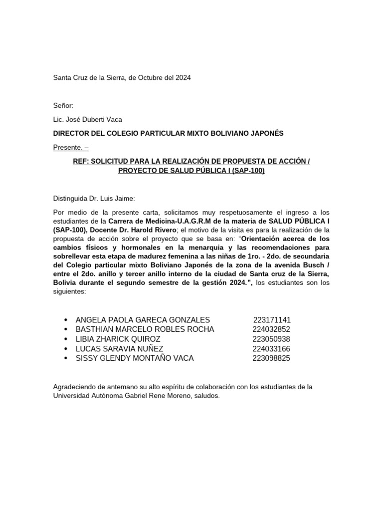Carta - Director | PDF