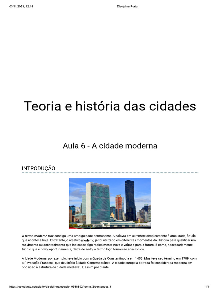 Urbanismo Moderno: Le Corbusier e CIAM | PDF | Urbanismo | Modernismo
