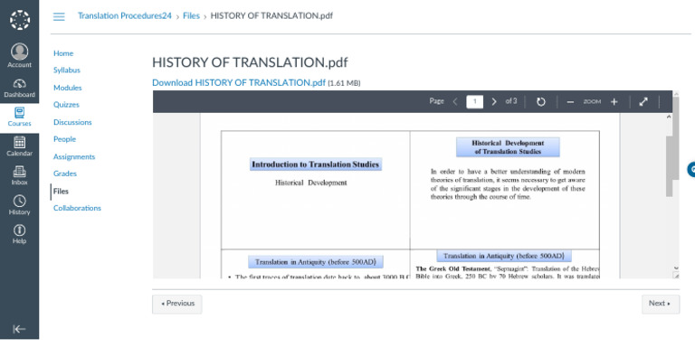 HISTORY OF TRANSLATION - PDF - Translation Procedures24 | PDF
