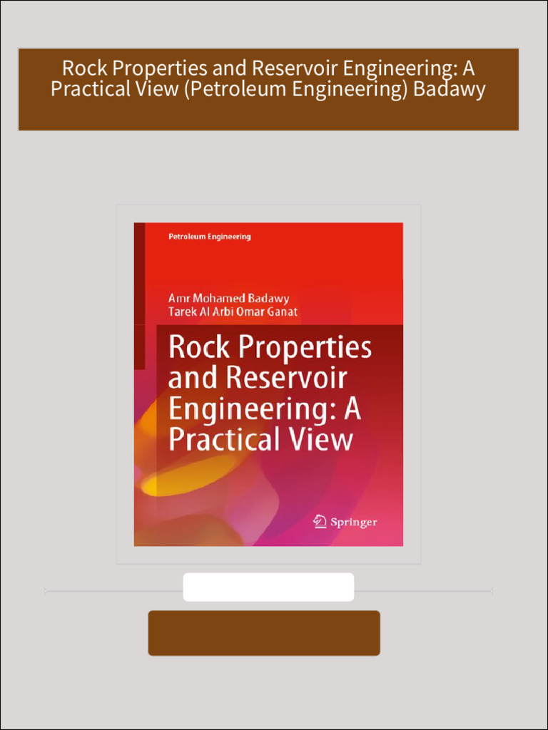 Get Rock Properties and Reservoir Engineering: A Practical View ... Get Rock Properties and Reservoir Engineering: A Practical View ...