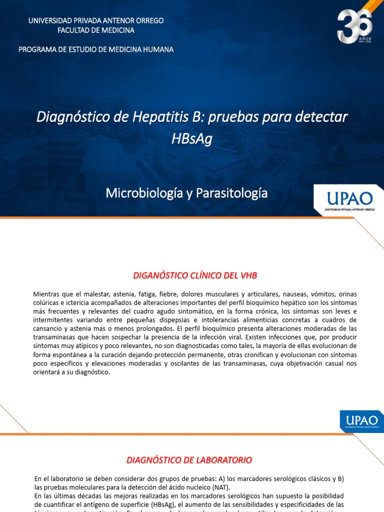 S10 P Diagnóstico de VHB, HBsAg | PDF | Hepatitis | Hepatitis B