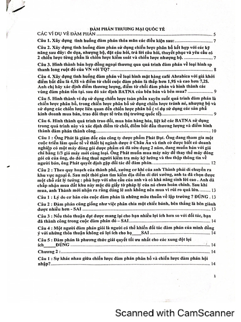 Đàm Phán TMQT | PDF