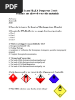 IATA DGR Training Exam | PDF | Dangerous Goods | Safety