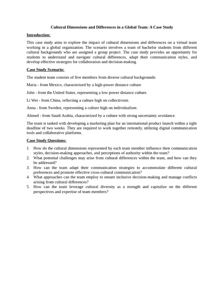 Case Study For Students Pdf