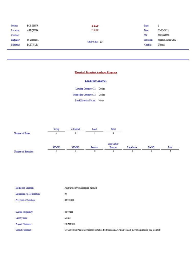 Operación - Sin - GND - LF1S - Complete | PDF | Transformer | Electric Power Transmission