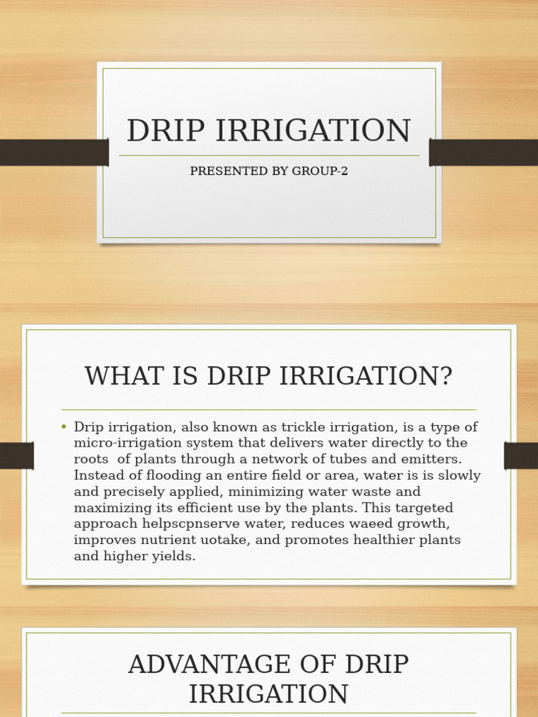 DRIP IRRIGATION G8 GOLD | PDF