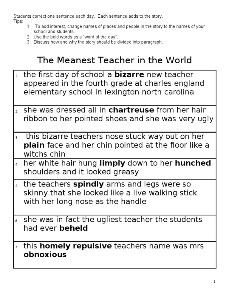 100 Caught'Ya Sentences | PDF | Schools | Teaching And Learning